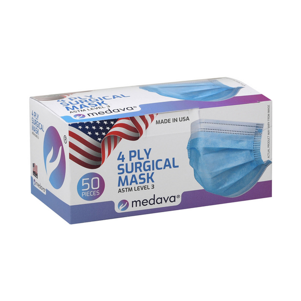 medava® Surgical 4-Ply Mask ASTM Level 3 | Made in USA | Unite Medical ...